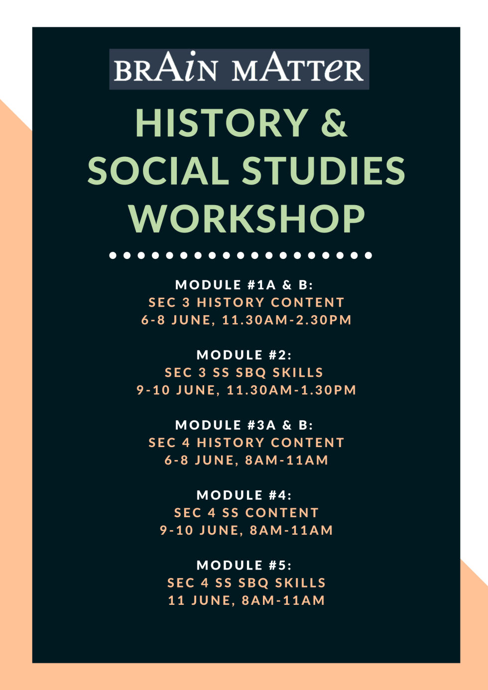 Social Studies and History Workshop Jun 2022 - Brain Matter